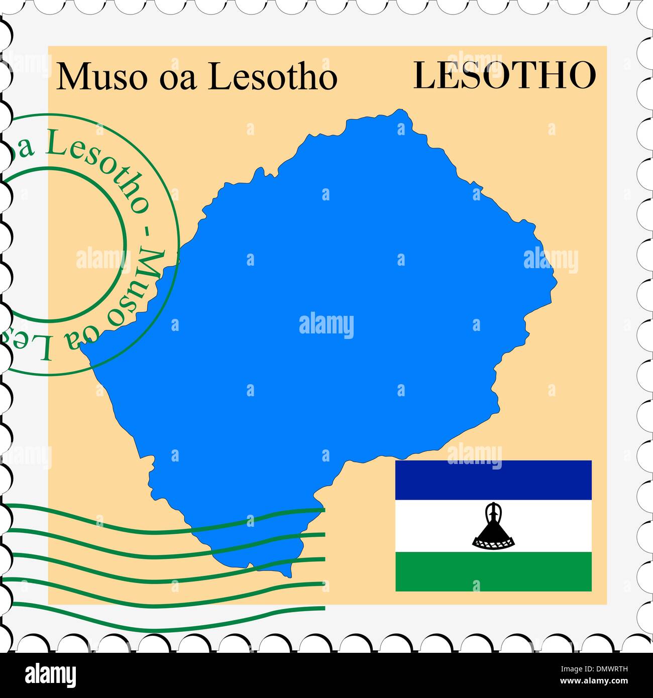 Lesotho stamp hi-res stock photography and images - Alamy