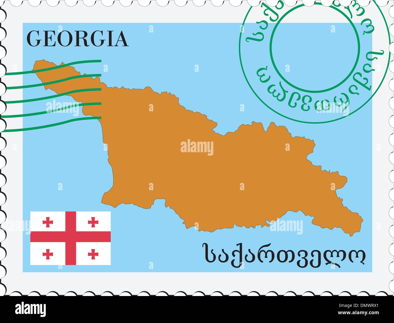 Georgia stamp vector vectors hi-res stock photography and images - Alamy
