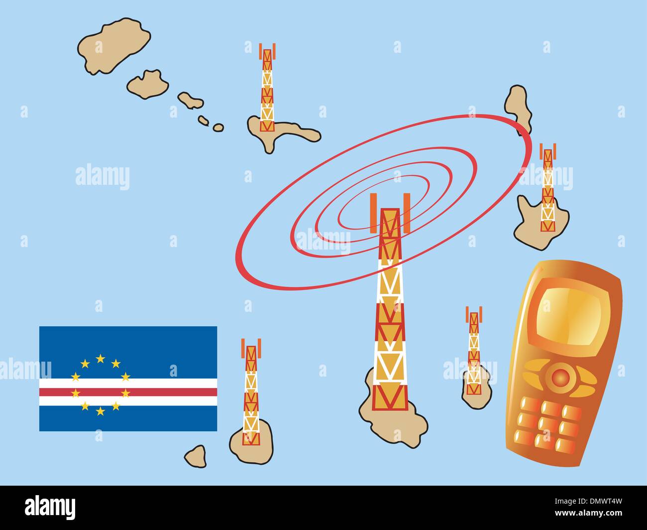 Map cape verde national Stock Vector Images - Alamy