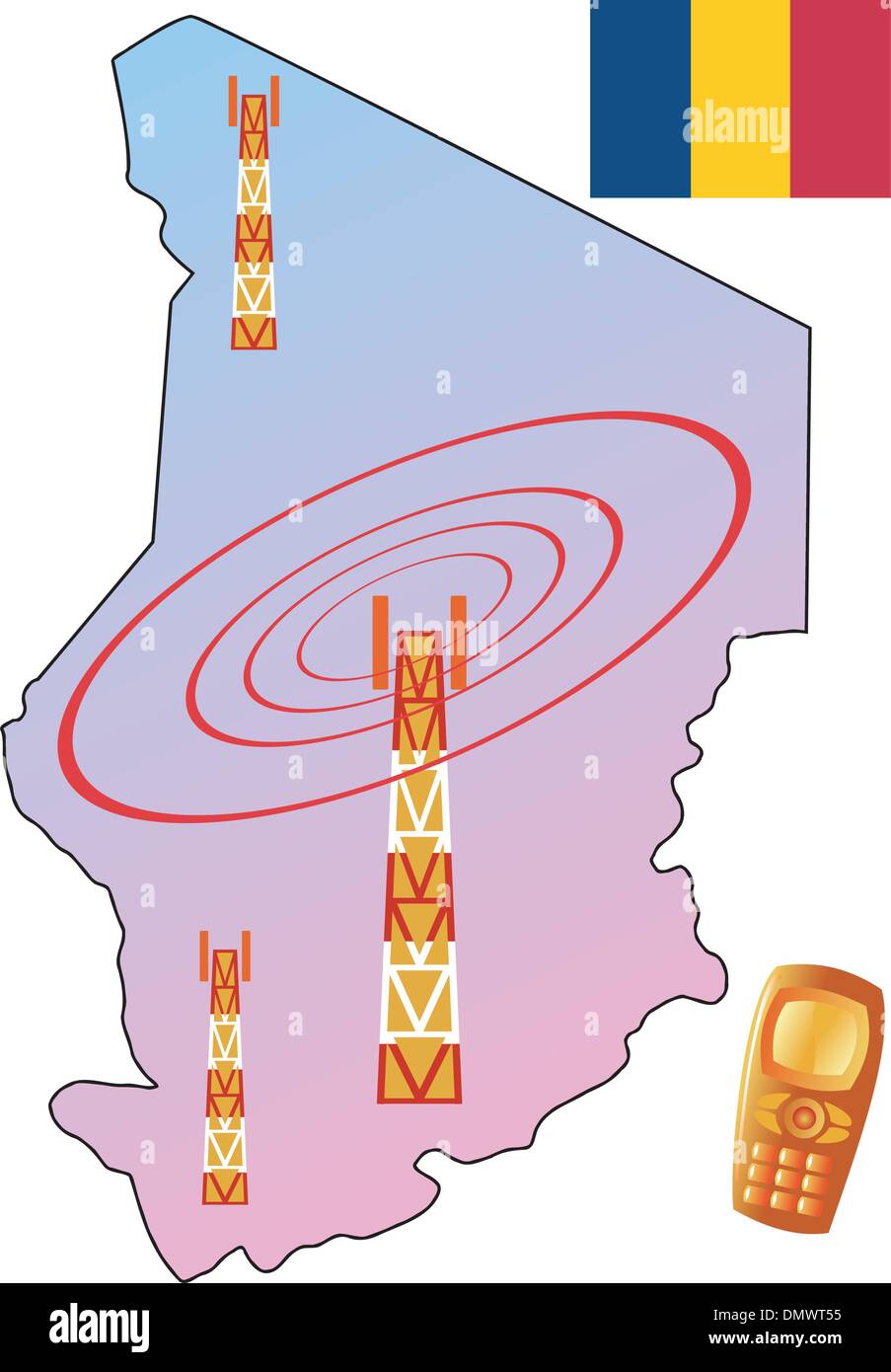 mobile connection of Chad Stock Vector Image & Art - Alamy