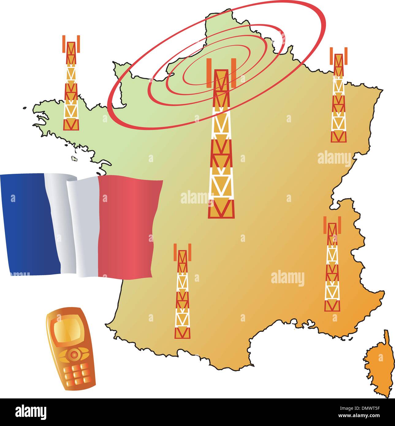 Map of france digital hi-res stock photography and images - Alamy