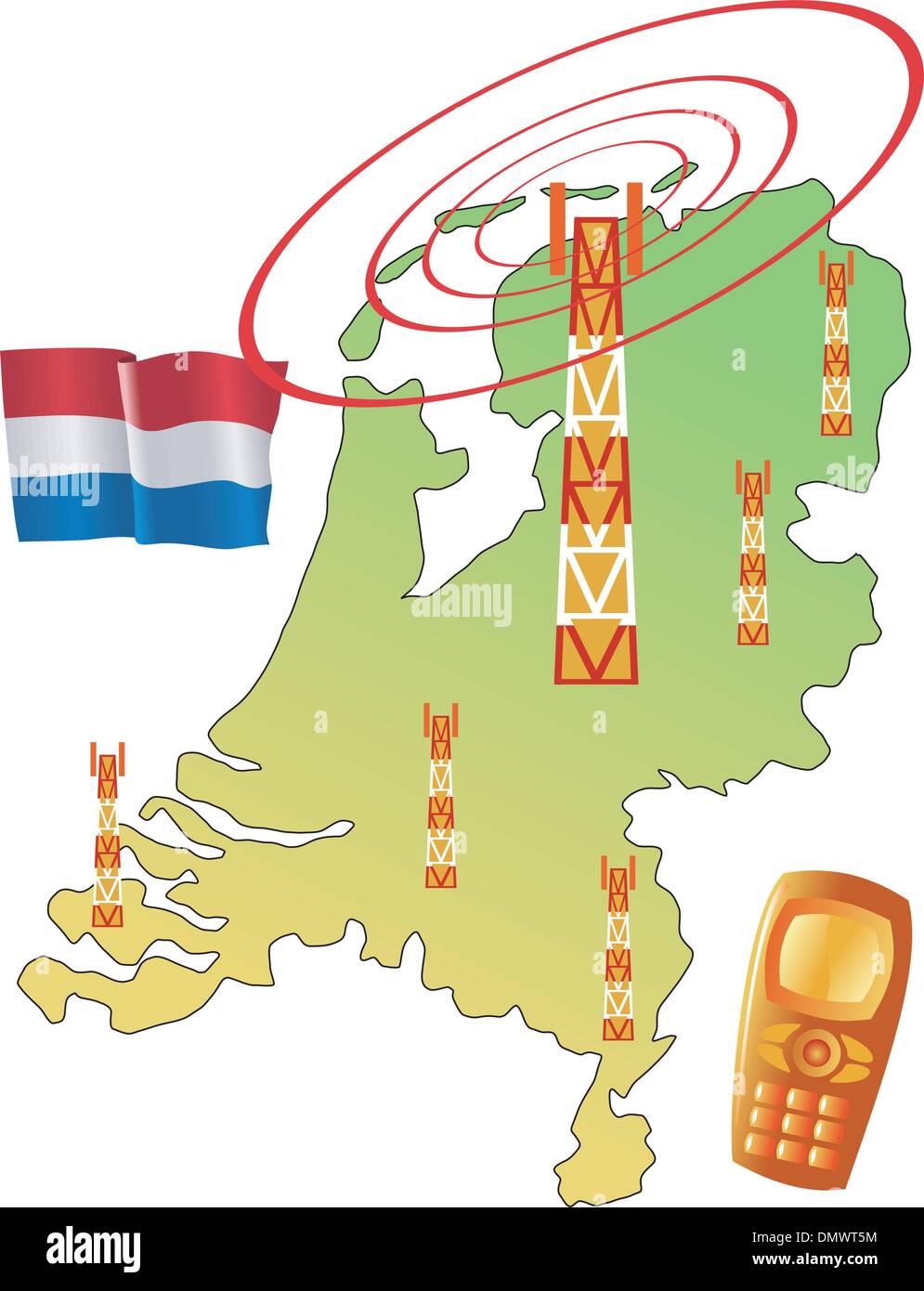 mobile connection of Netherlands Stock Vector Image & Art - Alamy