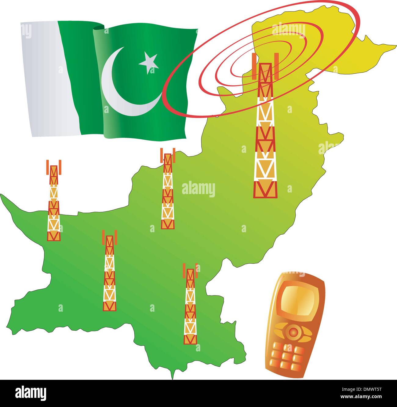 Pakistan network Stock Vector Images - Alamy