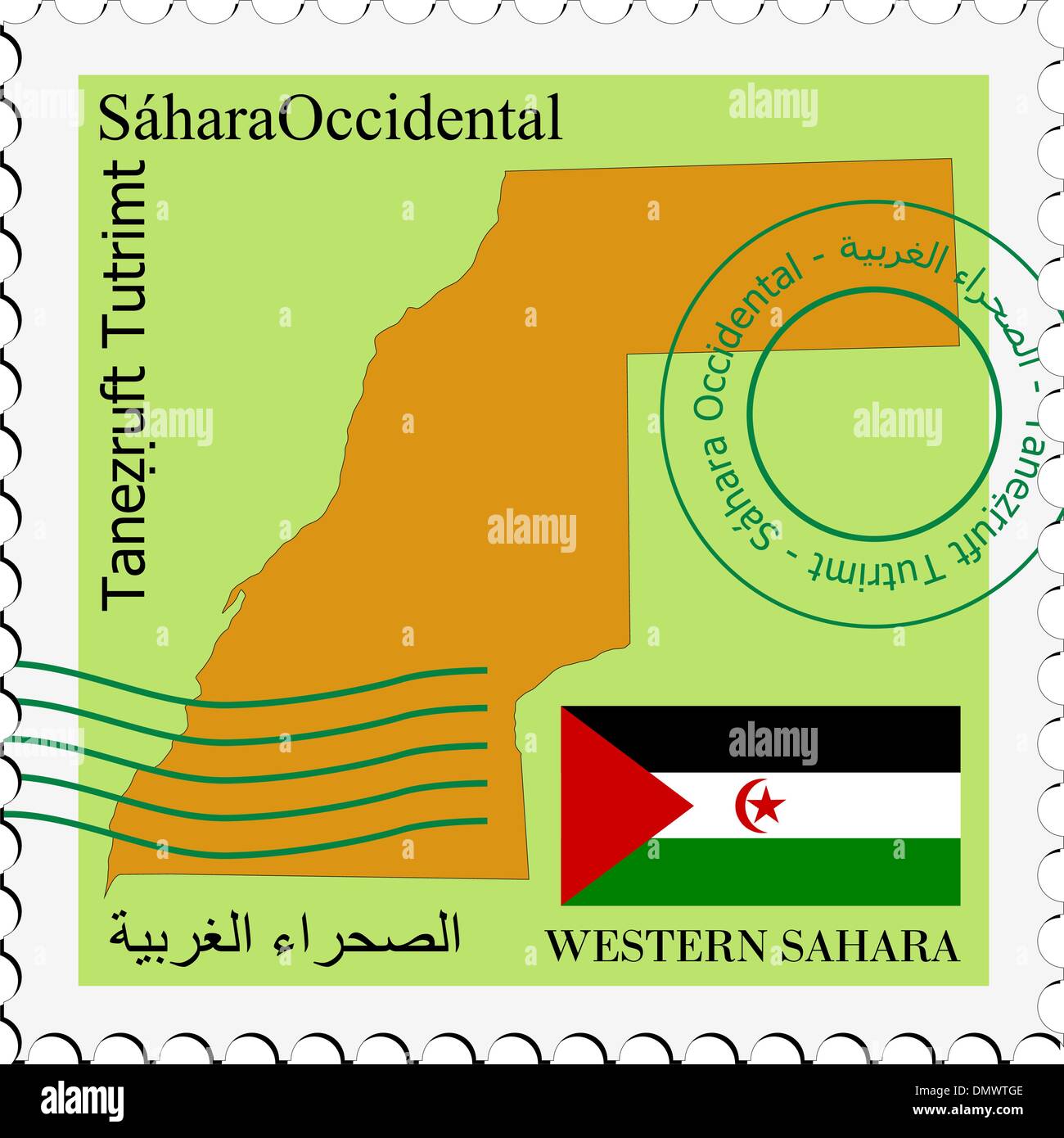 Western stamp Stock Vector Images - Alamy