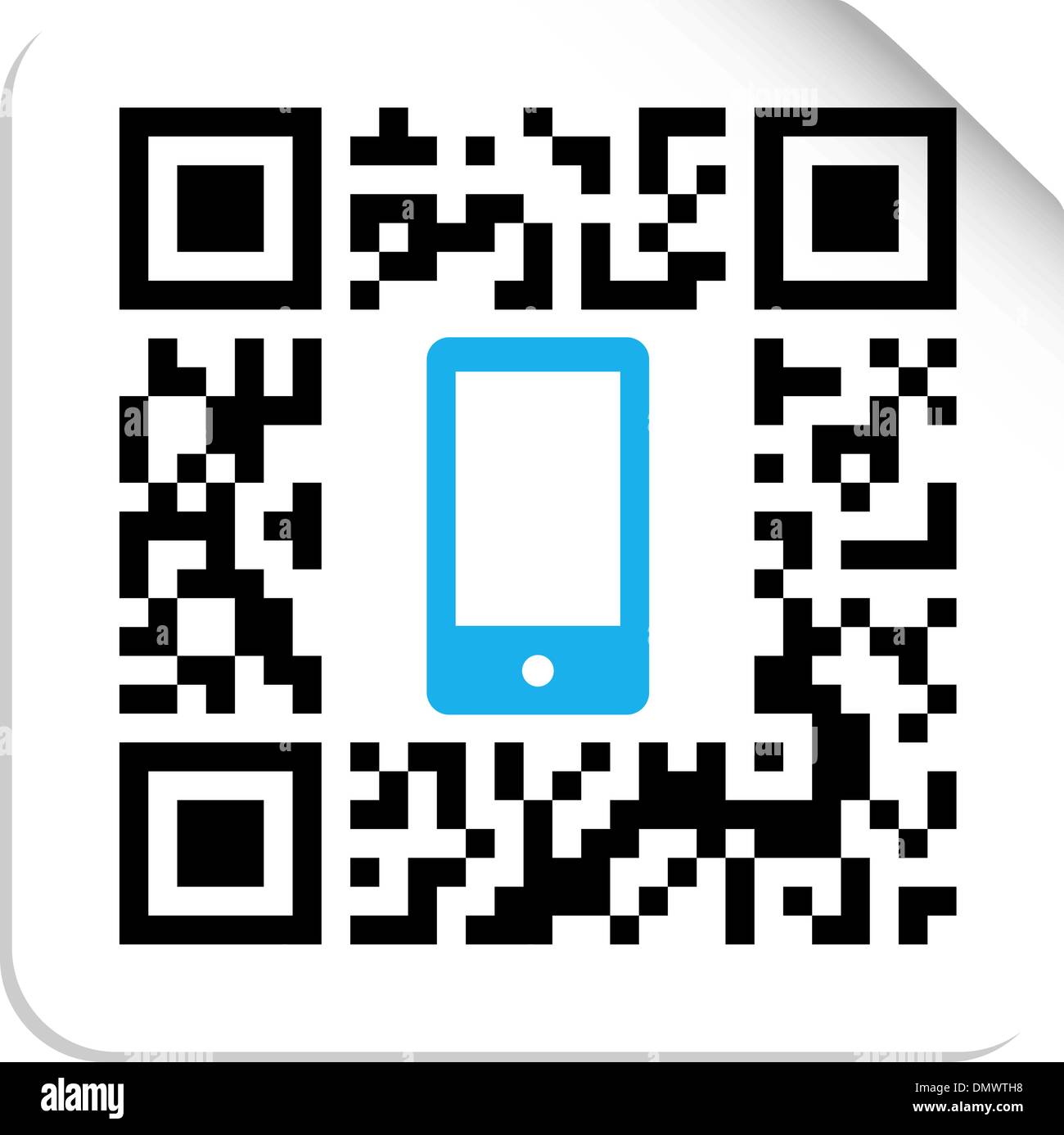 QR code mobile label Stock Vector Image & Art - Alamy