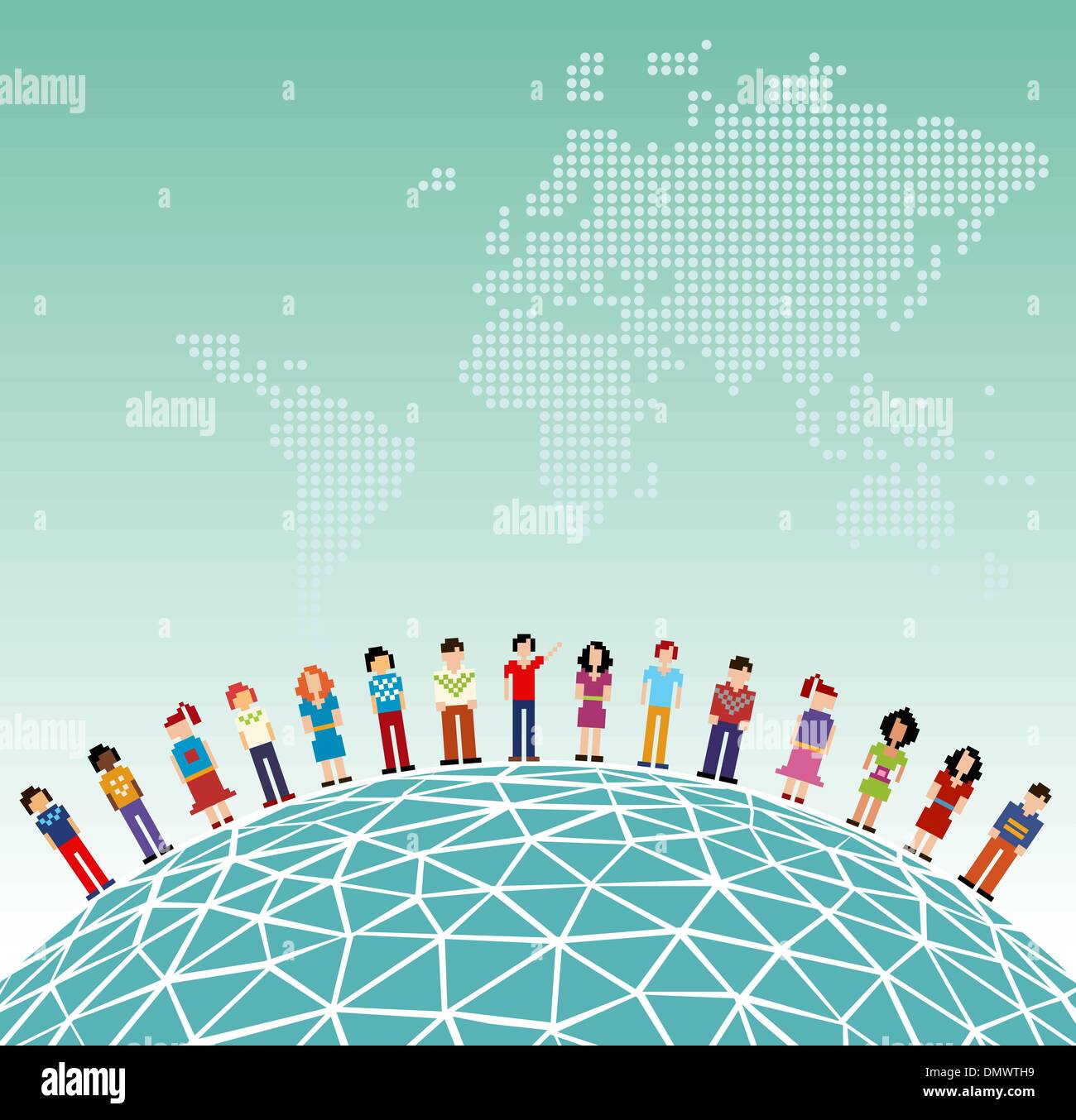 Global network management Stock Vector Images - Alamy