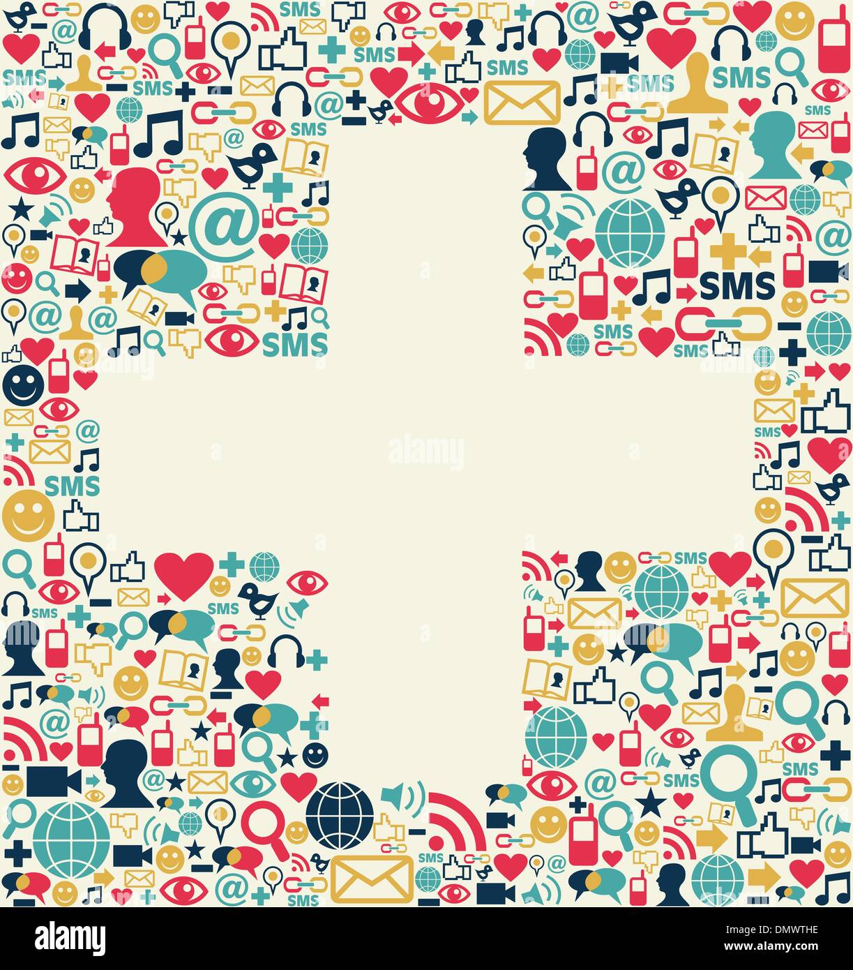Social media plus sign texture Stock Vector Image & Art - Alamy