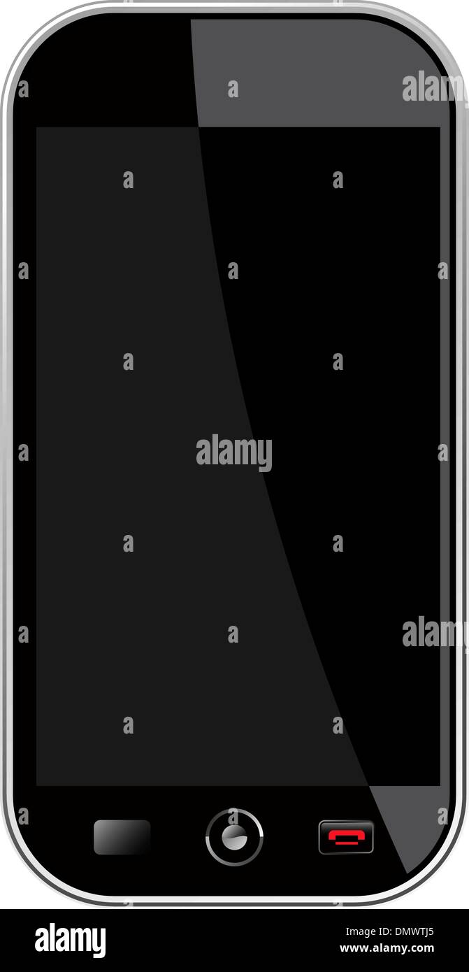 Generic Smart Phone isolated over white Stock Vector Image & Art - Alamy