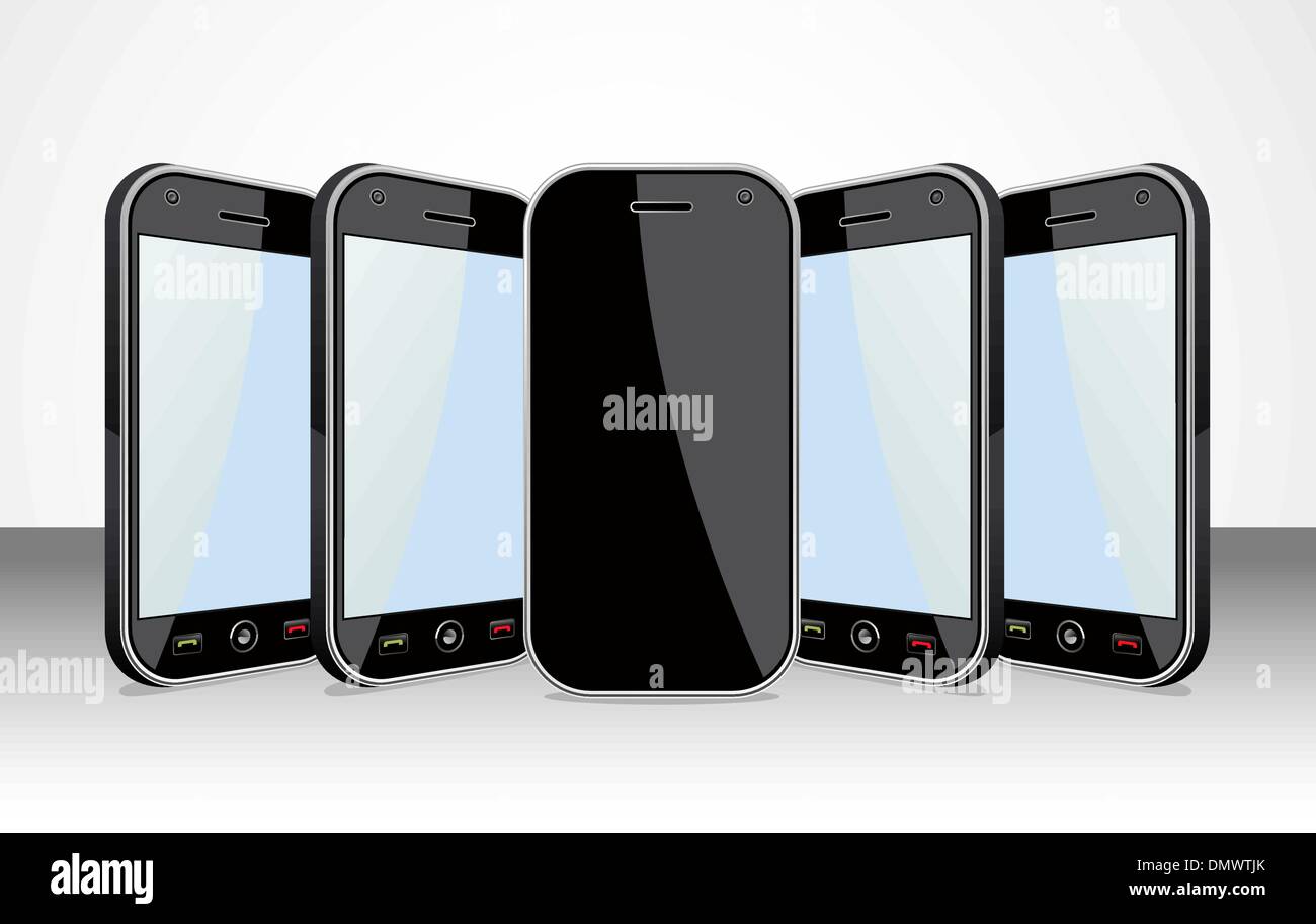 Set of Smartphones templates on white Stock Vector Image & Art - Alamy