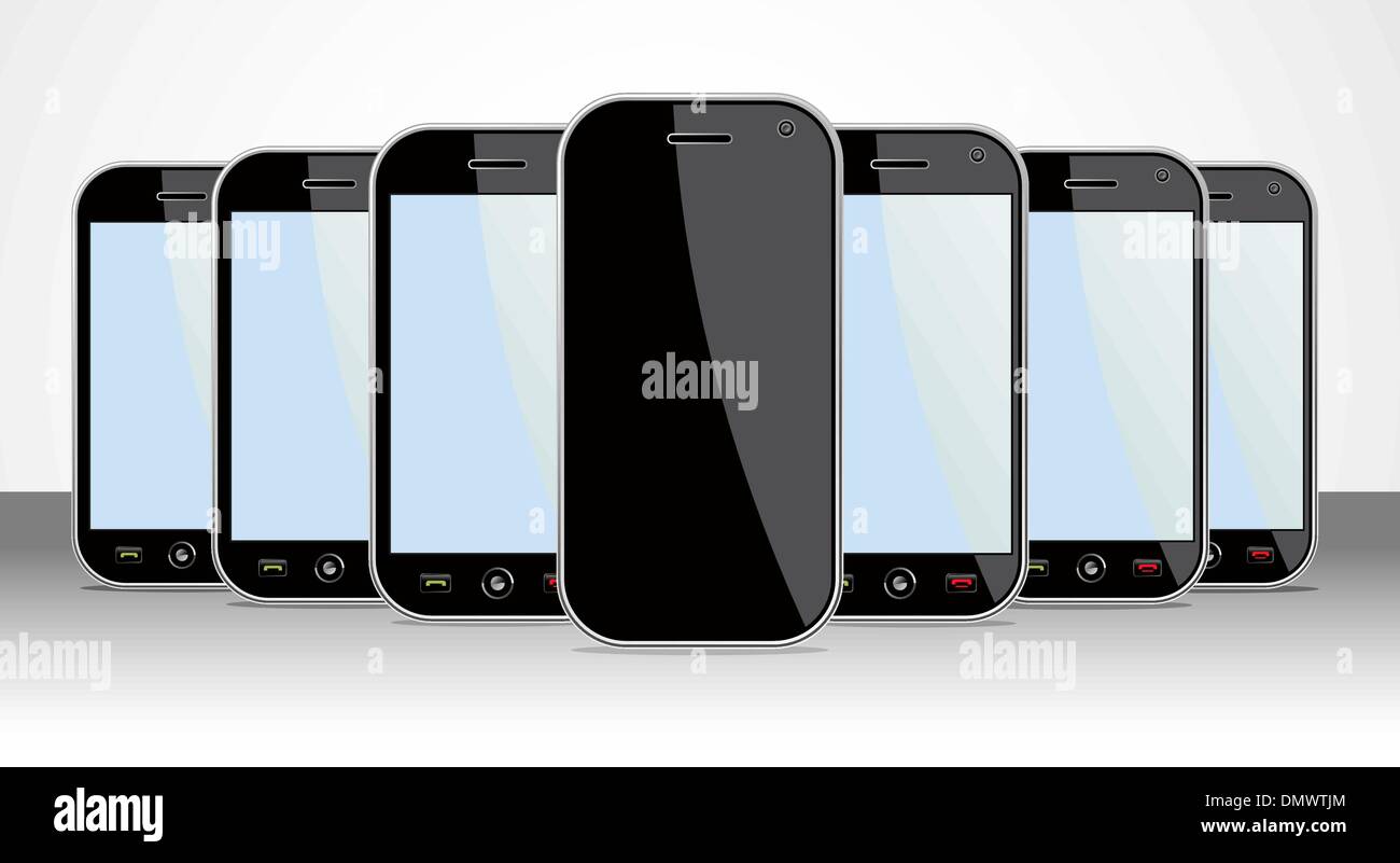 Modern smartphones Stock Vector Images - Alamy