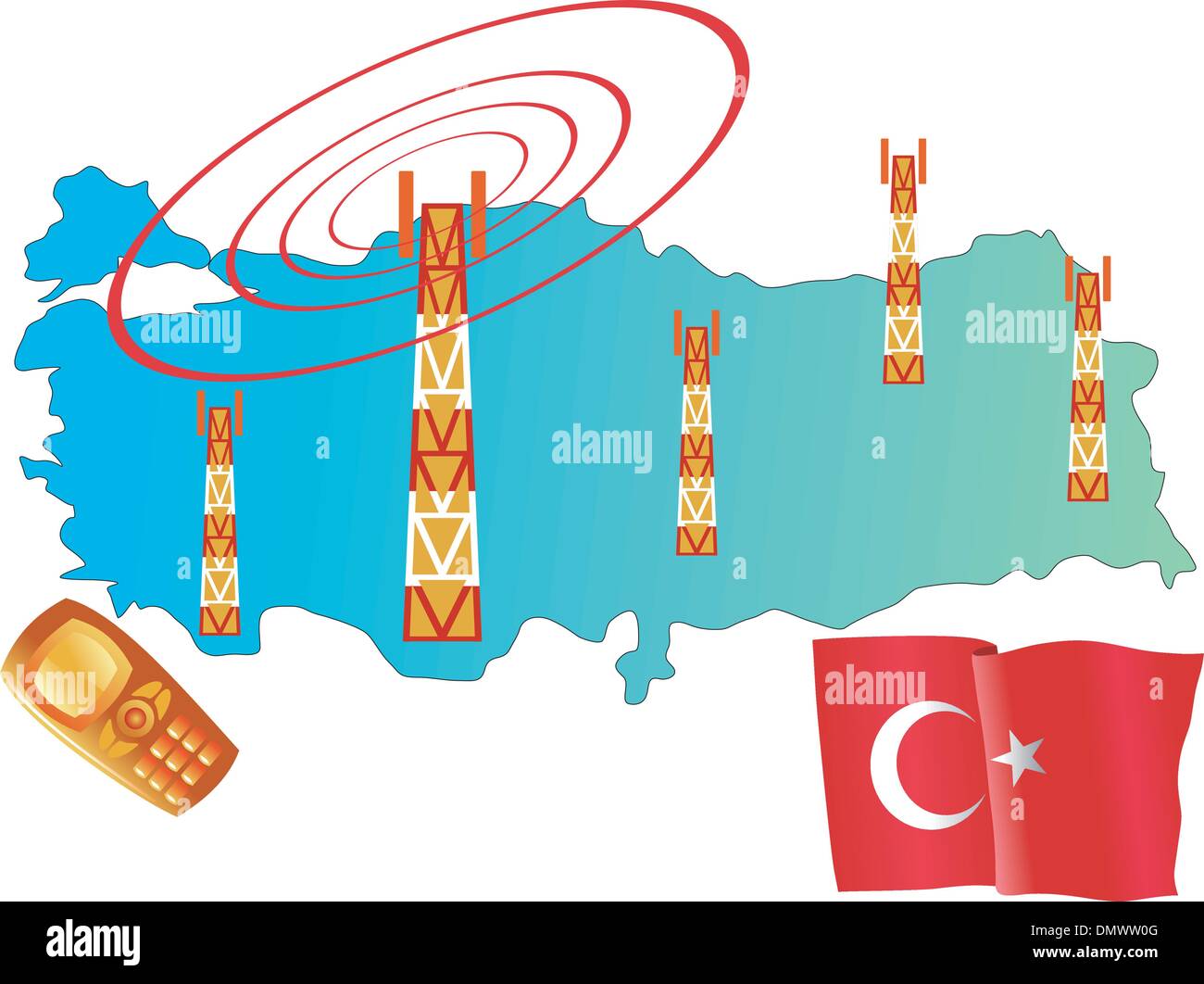 Turkey network Stock Vector Images - Alamy
