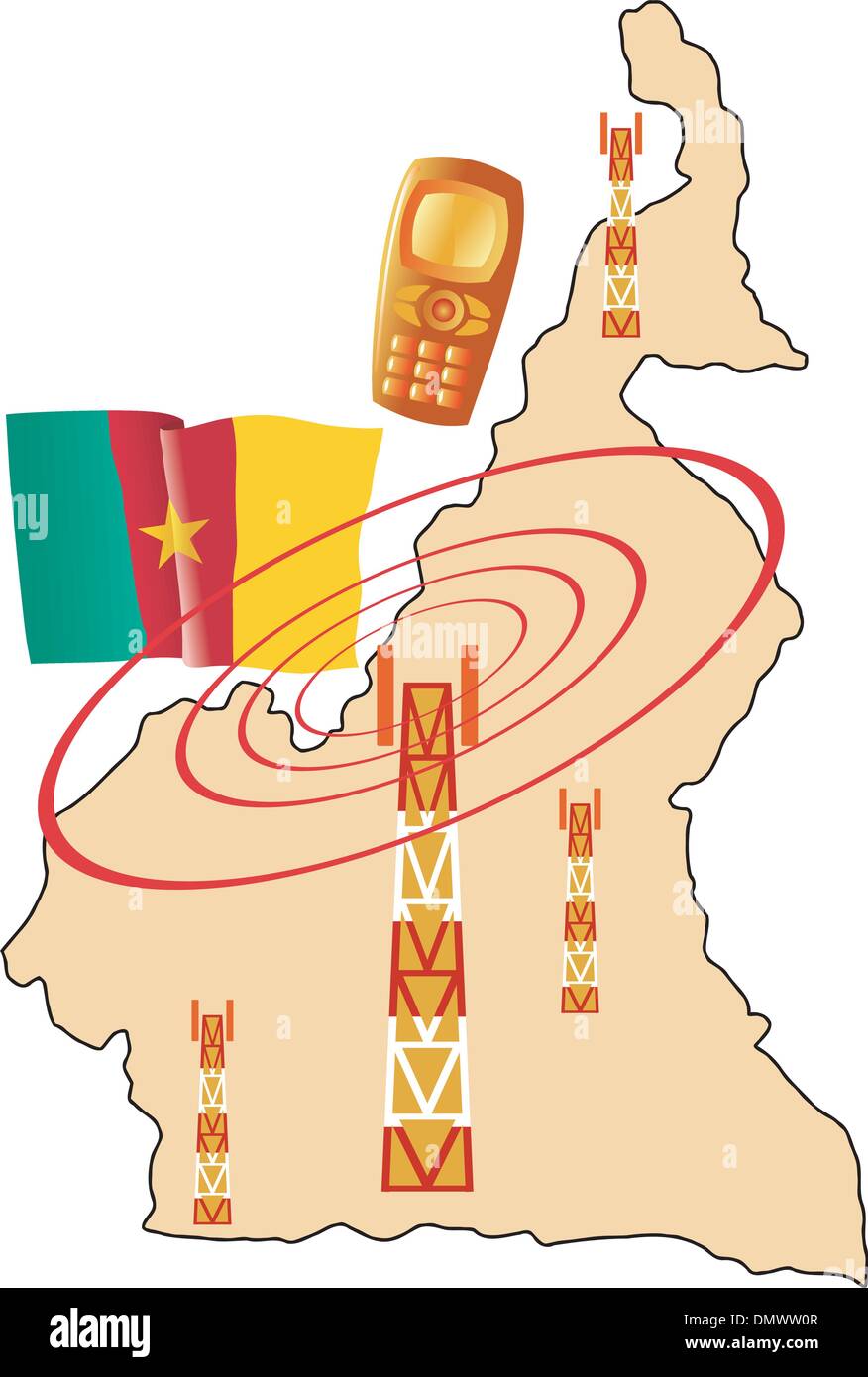 Cameroon line map hi-res stock photography and images - Alamy