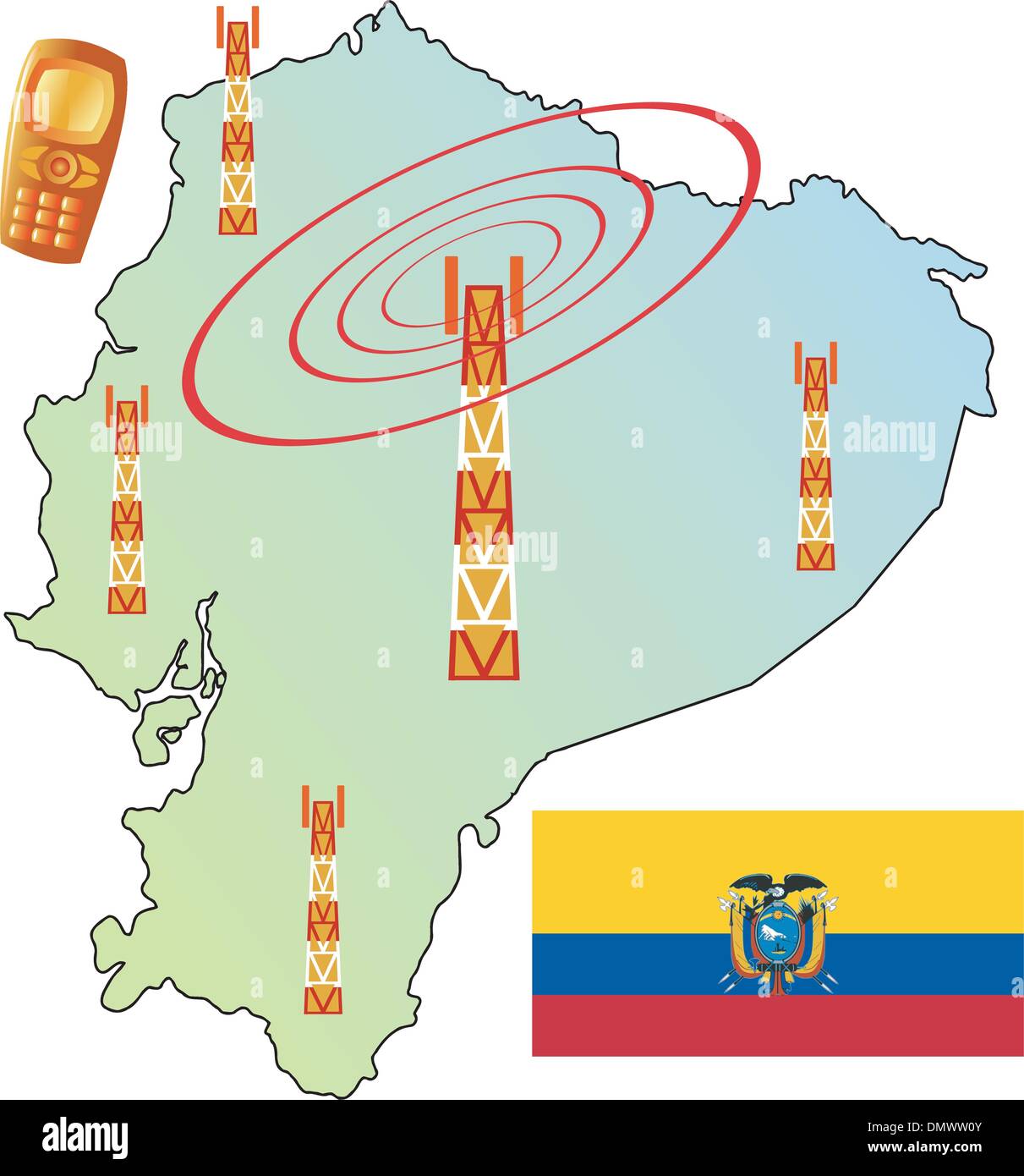 mobile connection of Ecuador Stock Vector Image & Art - Alamy