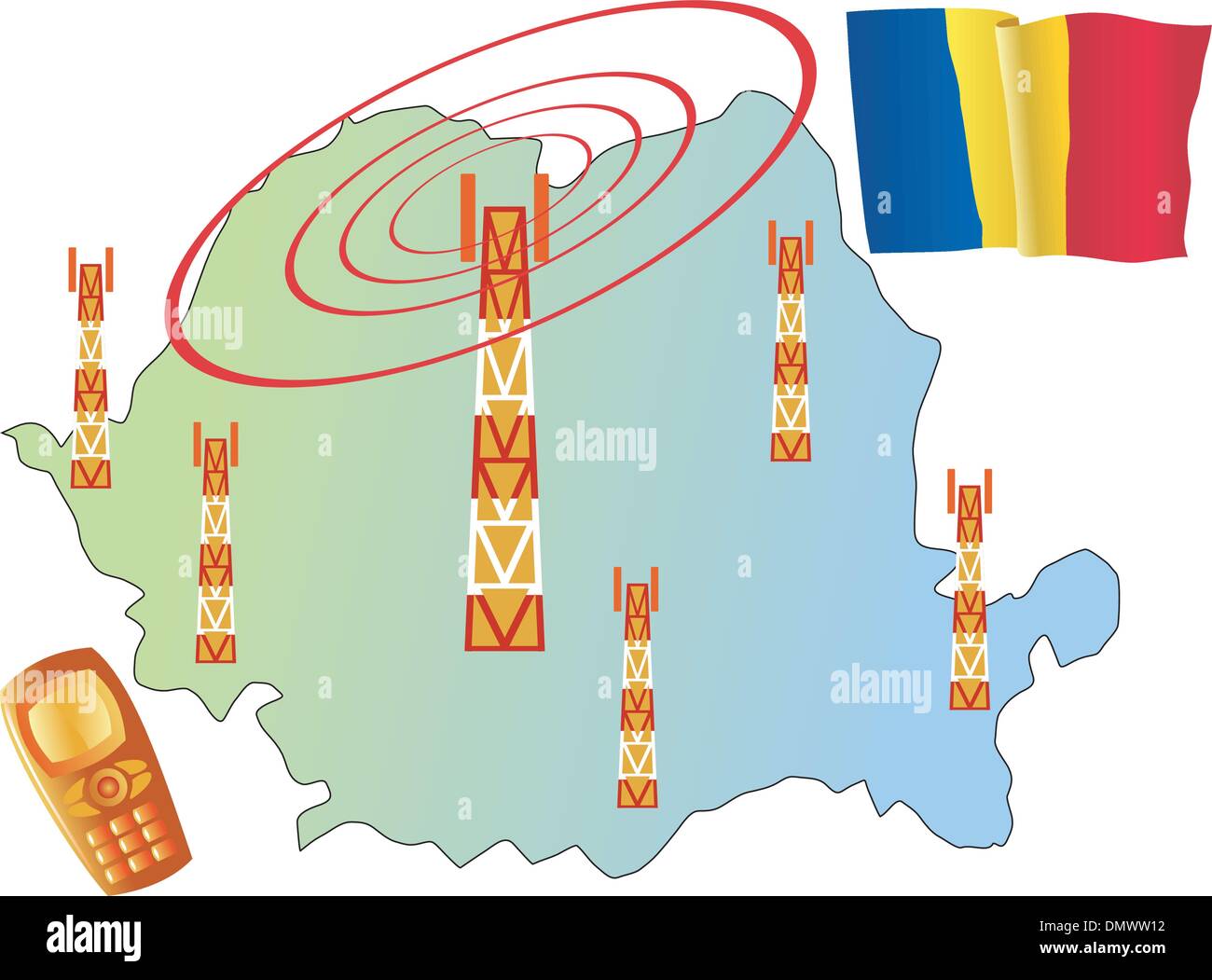 Romania network Stock Vector Images - Alamy