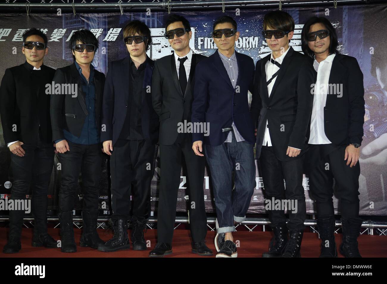 Taipei, China. 16th Dec, 2013. Cast members Andy Lau, Ka Tung Lam and ...