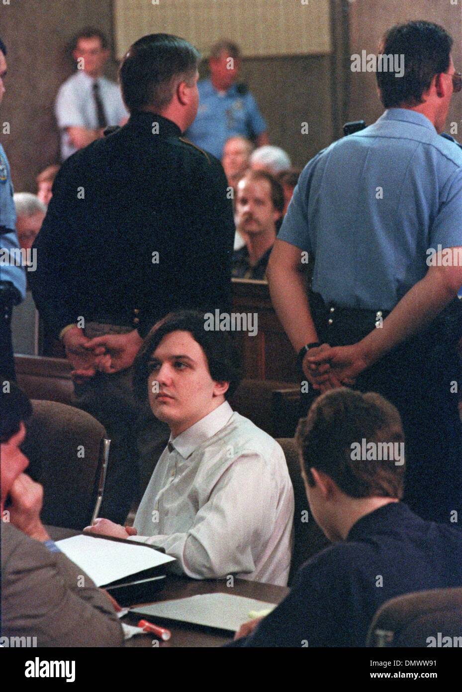 March 18, 1994 - Jonesboro, AR, U.S. - March 18, 1994 - Damien Wayne Echols sits motionless as ...