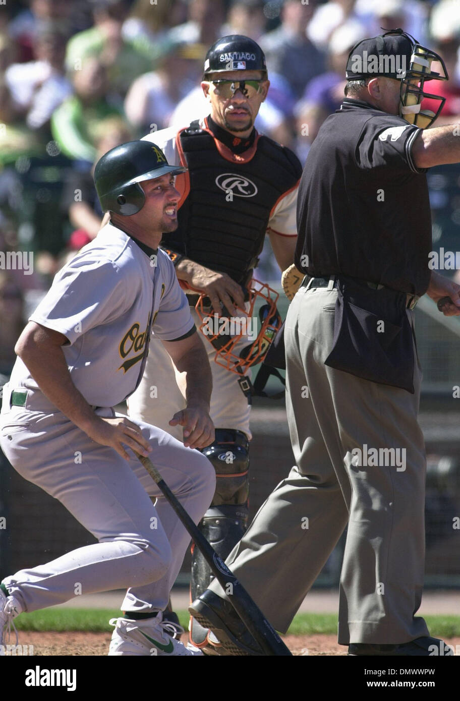 Jun 15, 2001; San Francisco, CA, USA; John Mabry, under the gaze of ...