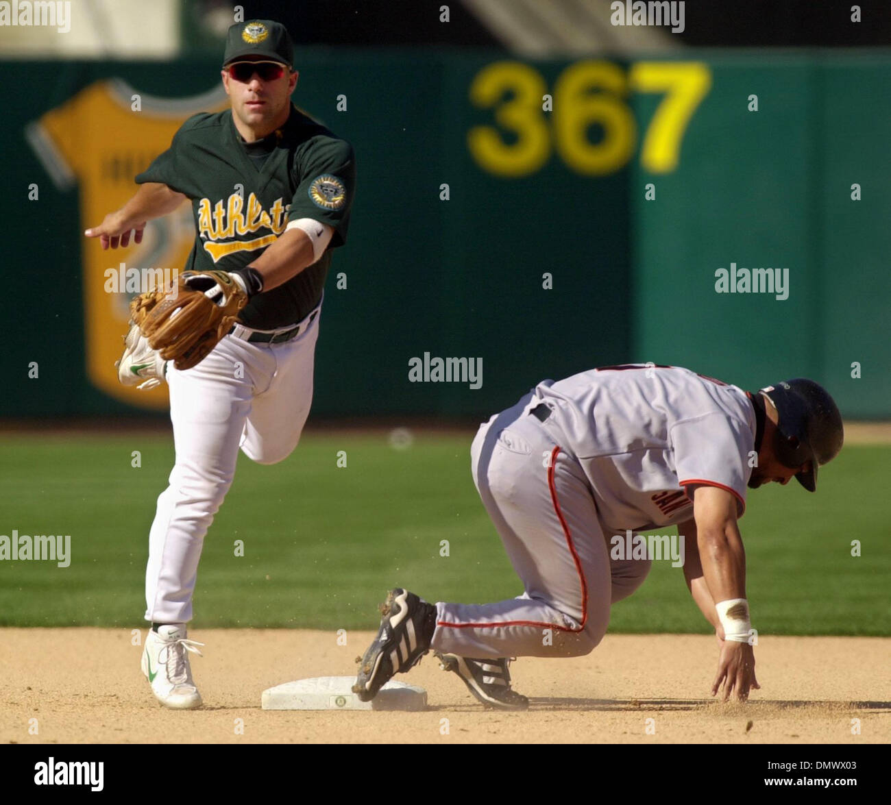 Mar 30, 2002; San Francisco, CA, USA; Oakland A's Frank Menechino, #11 ...