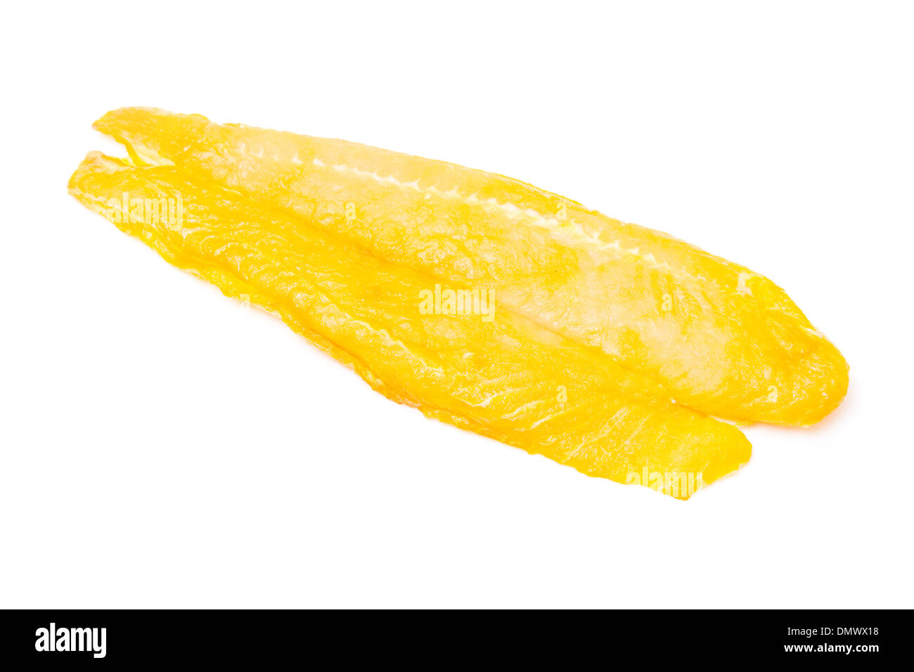 Smoked Vietnamese River Cobbler fish fillet isolated on a white studio ...