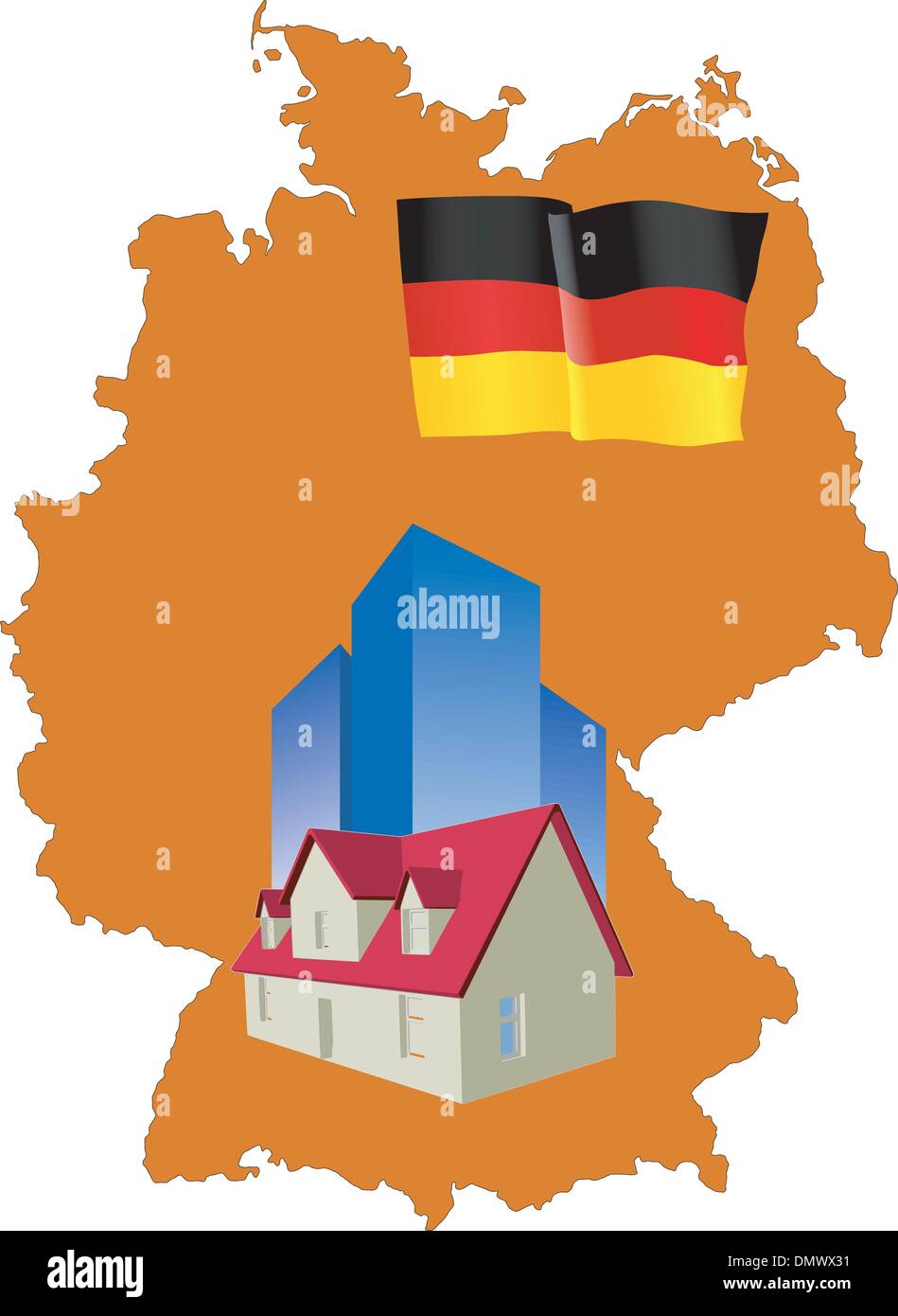 Village in germany Stock Vector Images - Alamy