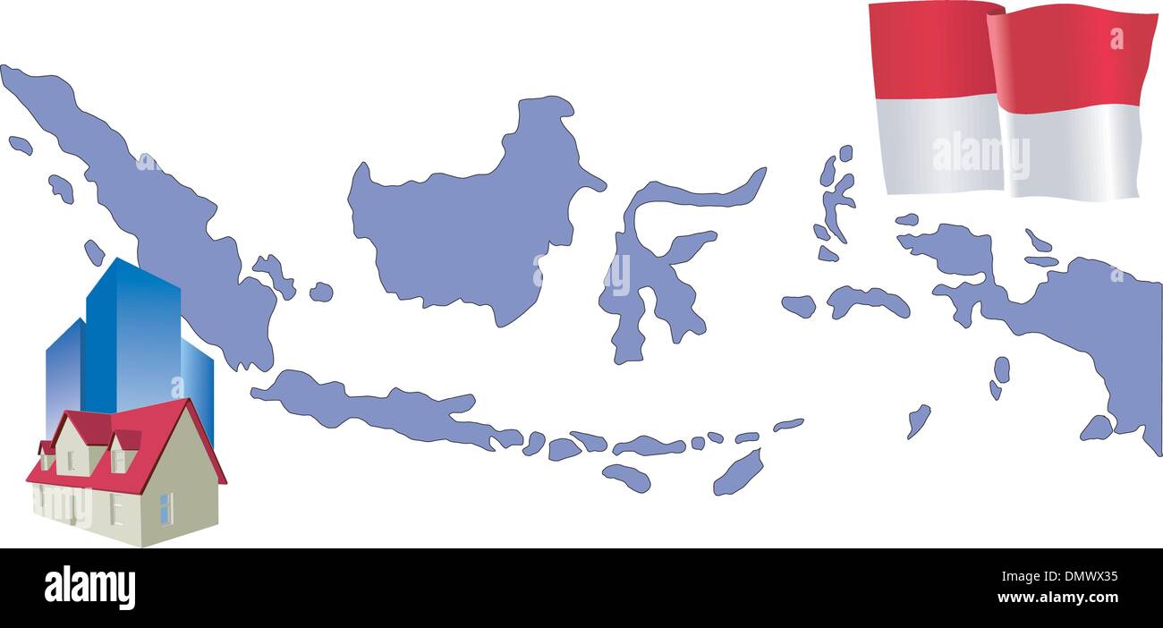 Indonesia city building Stock Vector Images - Alamy