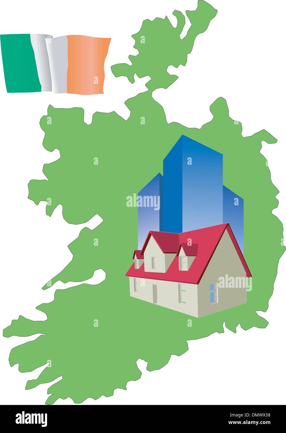 Cottage ireland Stock Vector Images - Alamy