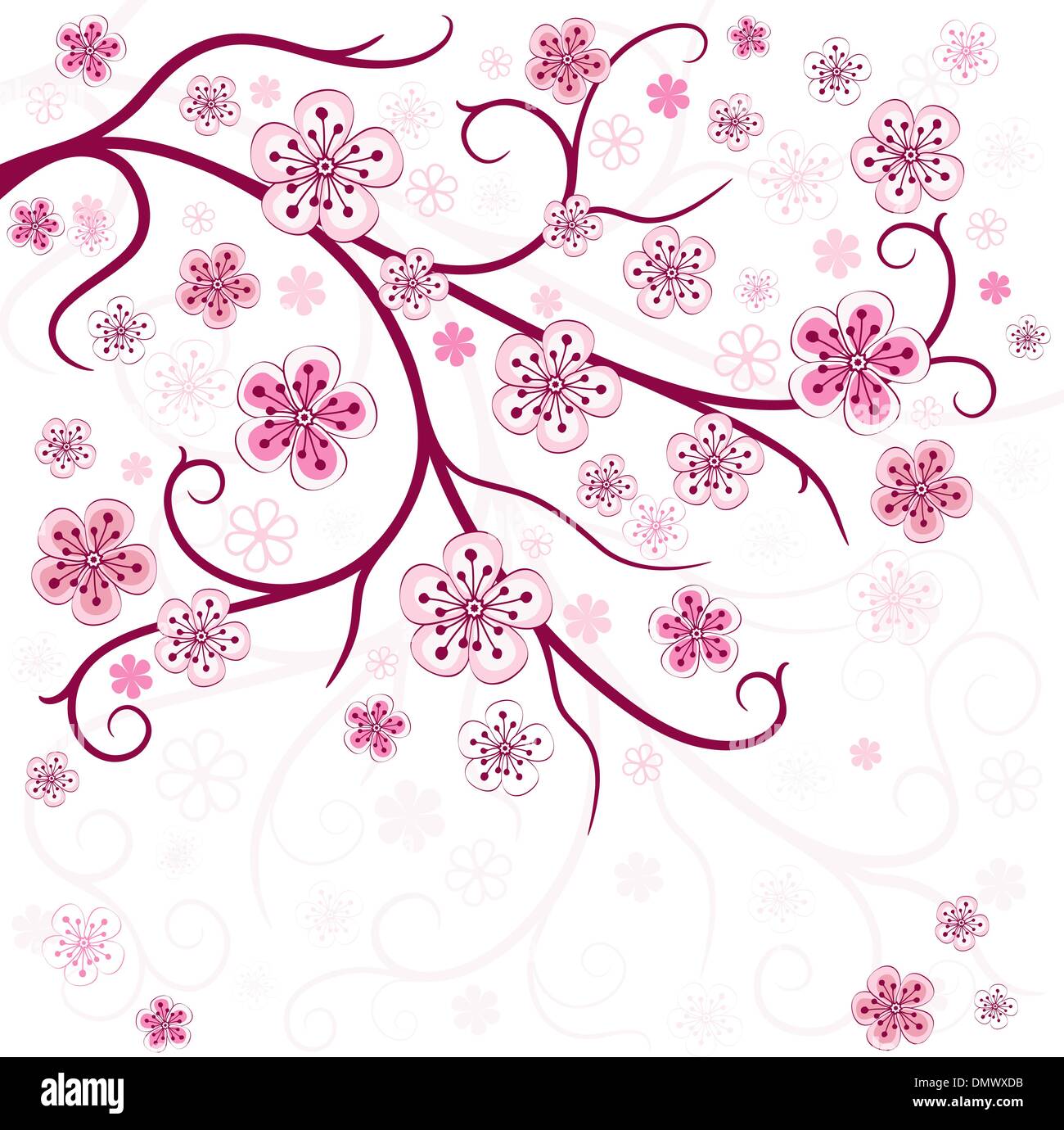 Blossom spring branch Stock Vector Images - Alamy