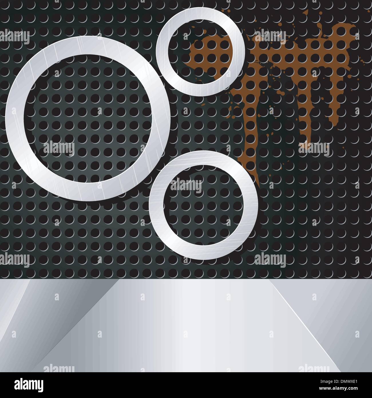 Vector illustration of abstract background with metal rings Stock ...