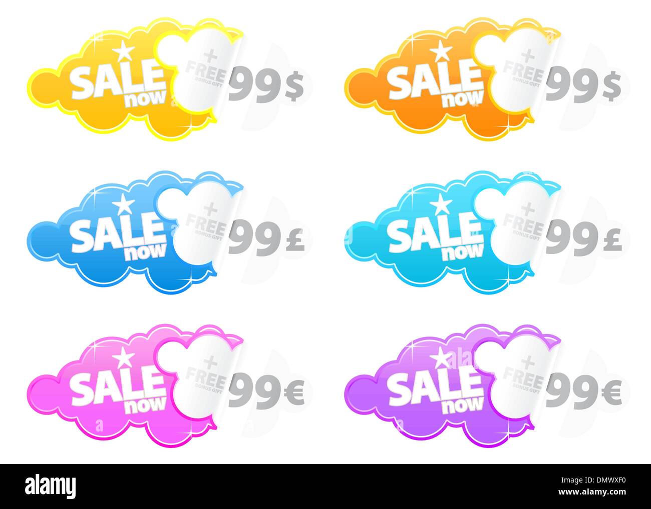 Retro stickers Stock Vector Images - Alamy