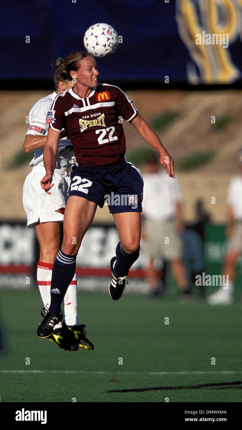 Jul 01, 2002; Los Angeles, CA, USA; SHAUNA ROHBOCK plays soccer with ...