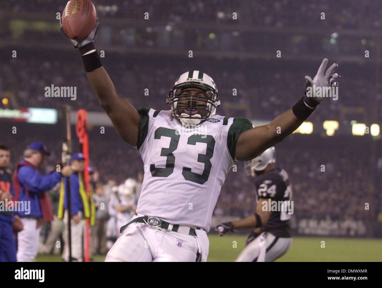 Dec 02, 2002; Oakland, CA, USA; New York Jets' Jerald Sowell, #33 ...