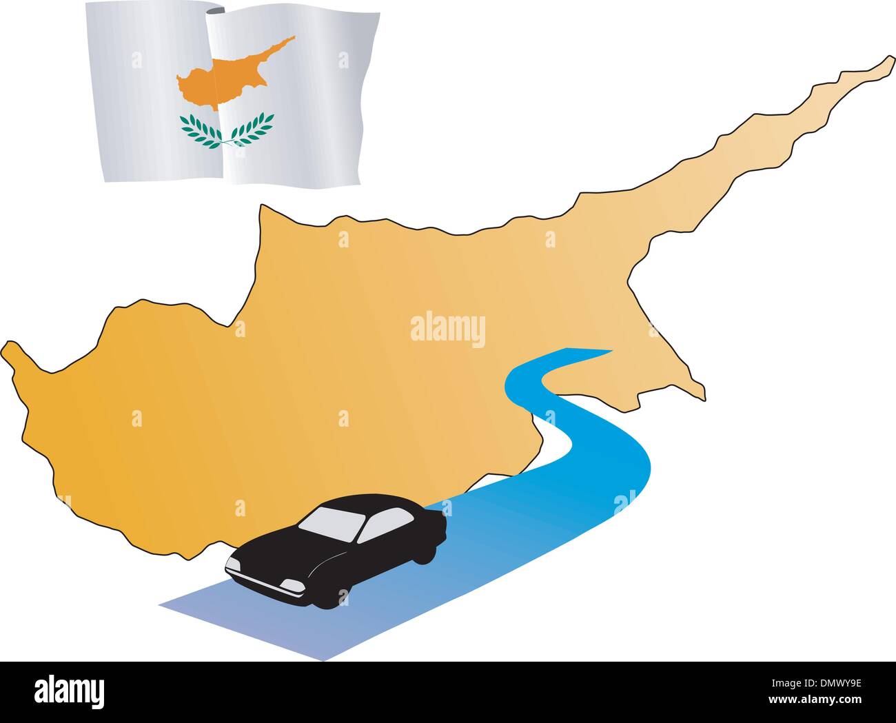 roads of Cyprus Stock Vector Image & Art - Alamy