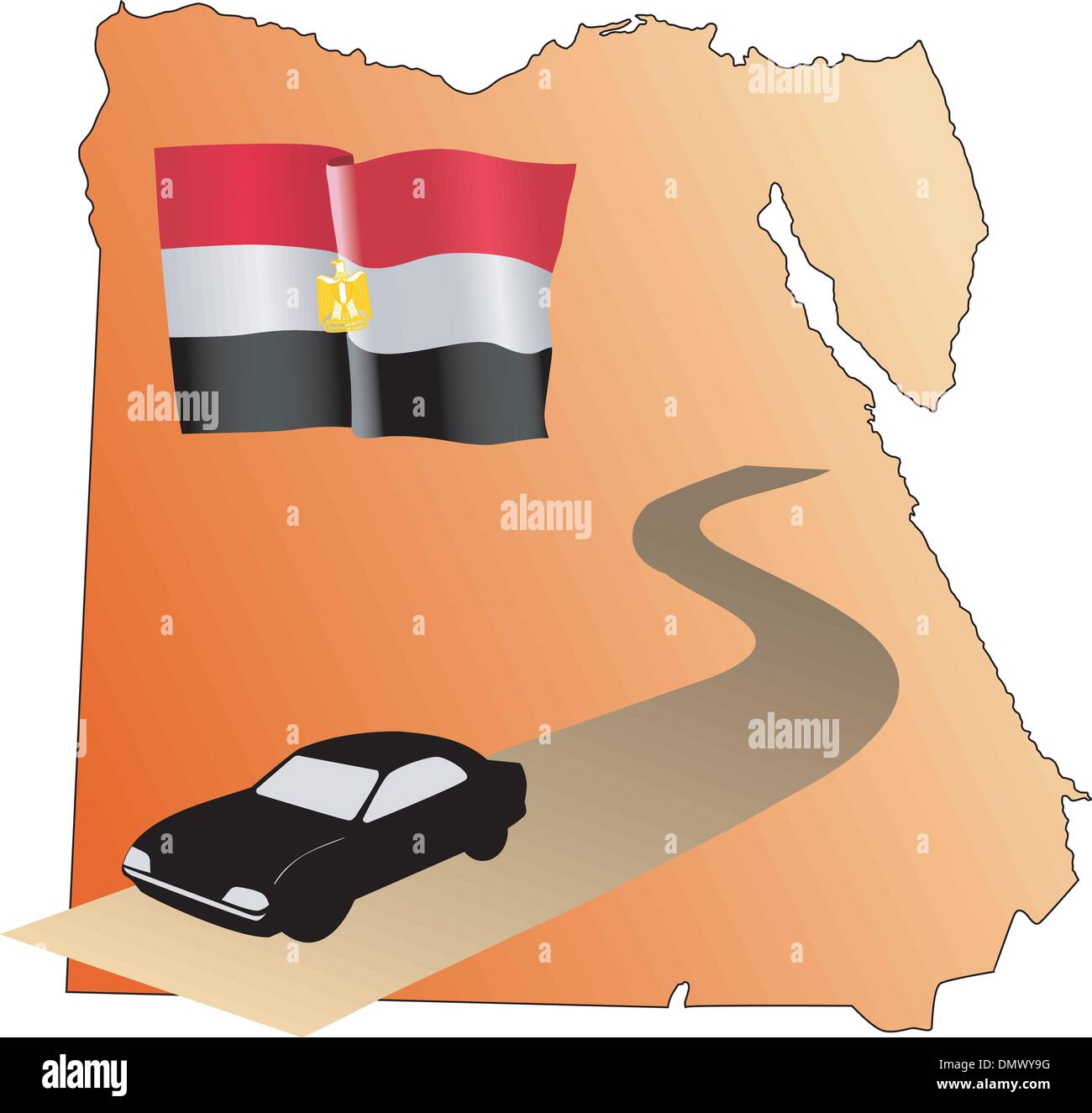 Egypt traffic road Stock Vector Images - Alamy