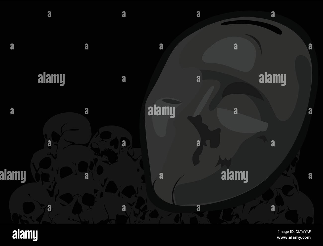 Death mask Stock Vector Images - Alamy