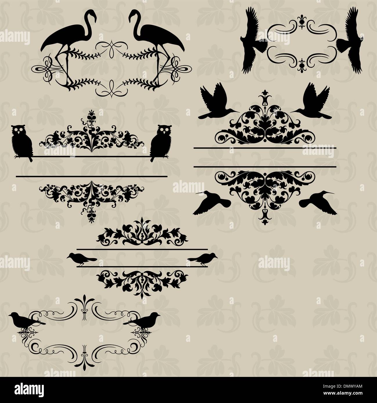 Birds Border Stock Vector Images - Alamy