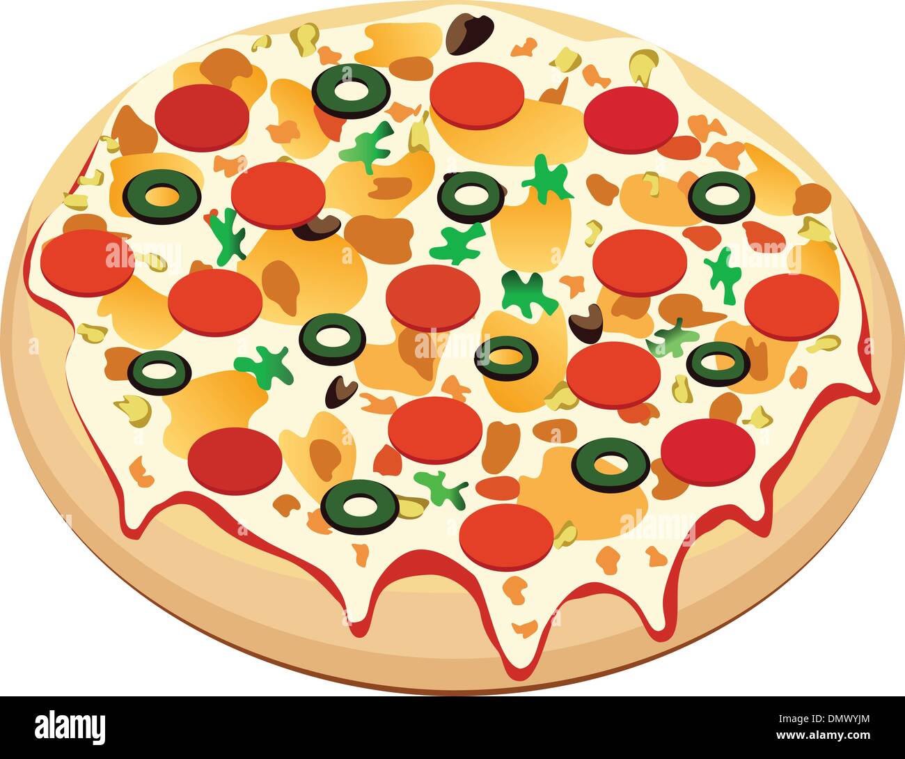 Pizza vector vectors hi-res stock photography and images - Alamy