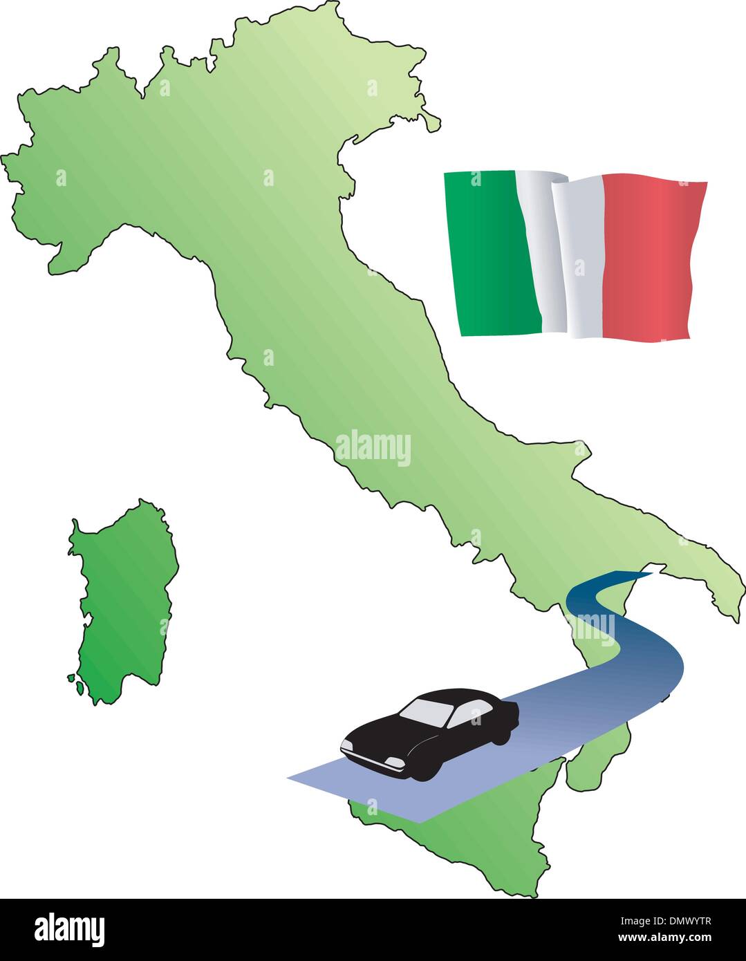 Car italy flag Stock Vector Images - Alamy