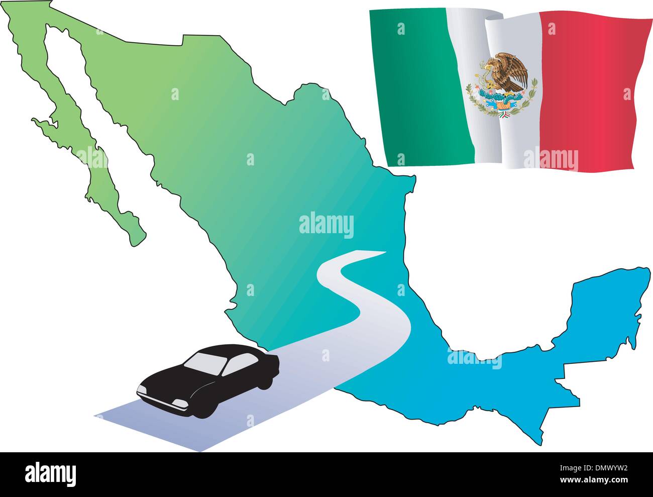 Car in mexico Stock Vector Images - Alamy