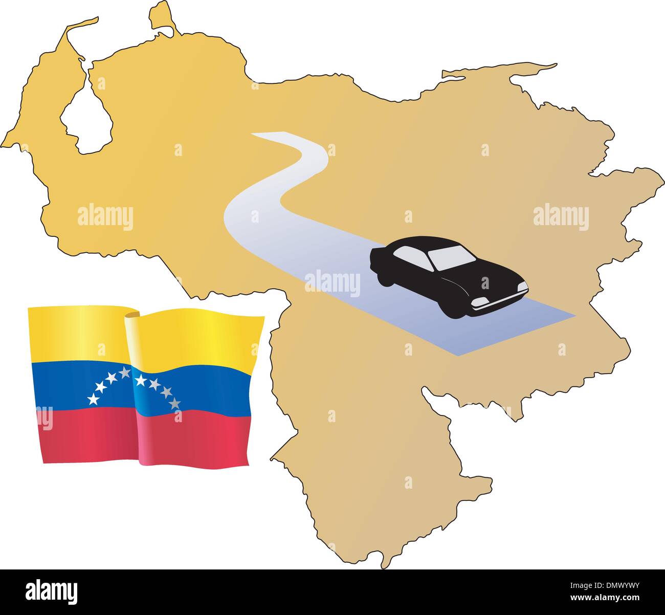roads of Venezuela Stock Vector Image & Art - Alamy