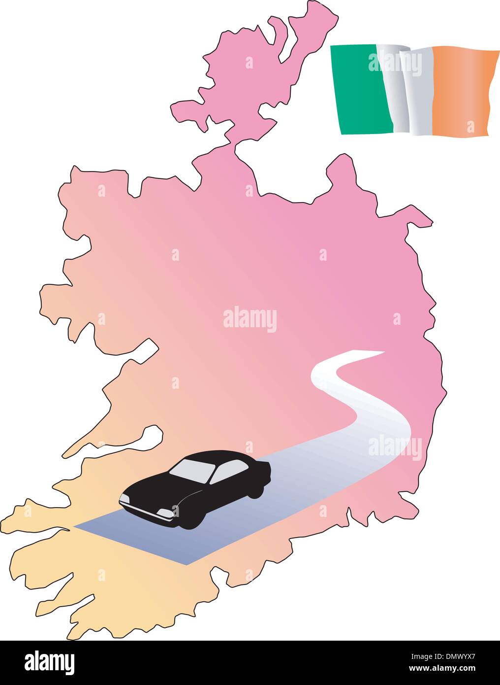 detailed road map of ireland