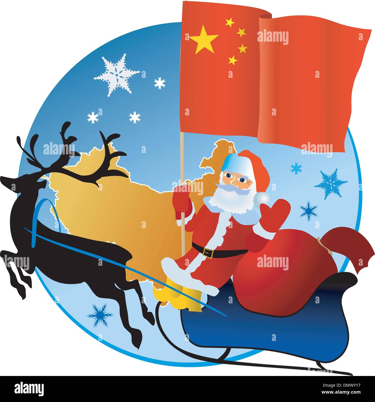 Flag china icon cartoon hi-res stock photography and images - Alamy