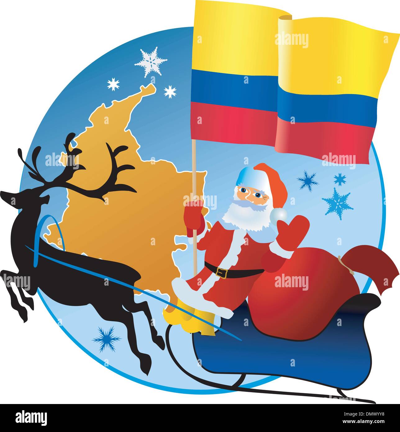 Merry christmas map colombia hi-res stock photography and images - Alamy