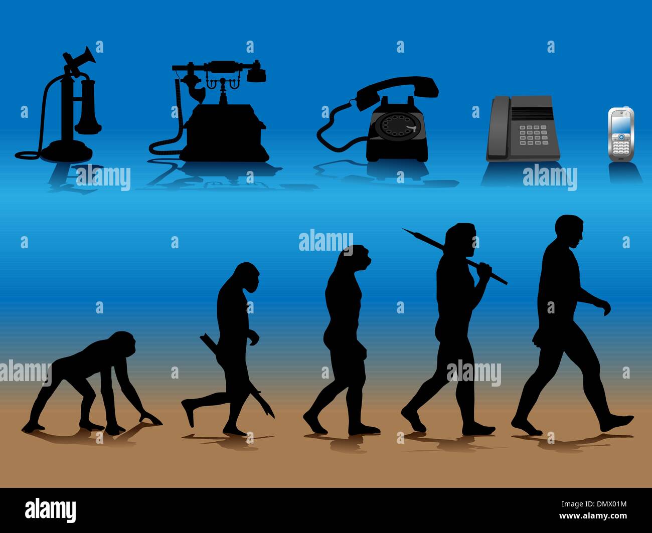 Human digital evolution hi-res stock photography and images - Alamy