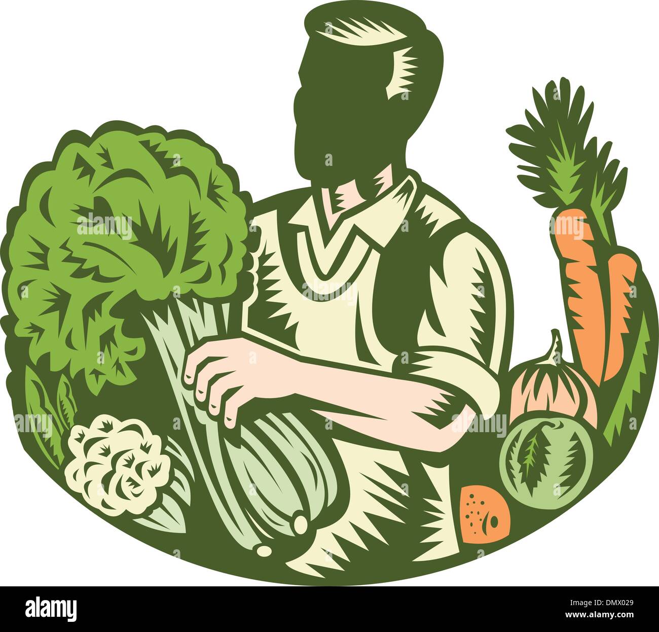 Green grocer market Stock Vector Images - Alamy