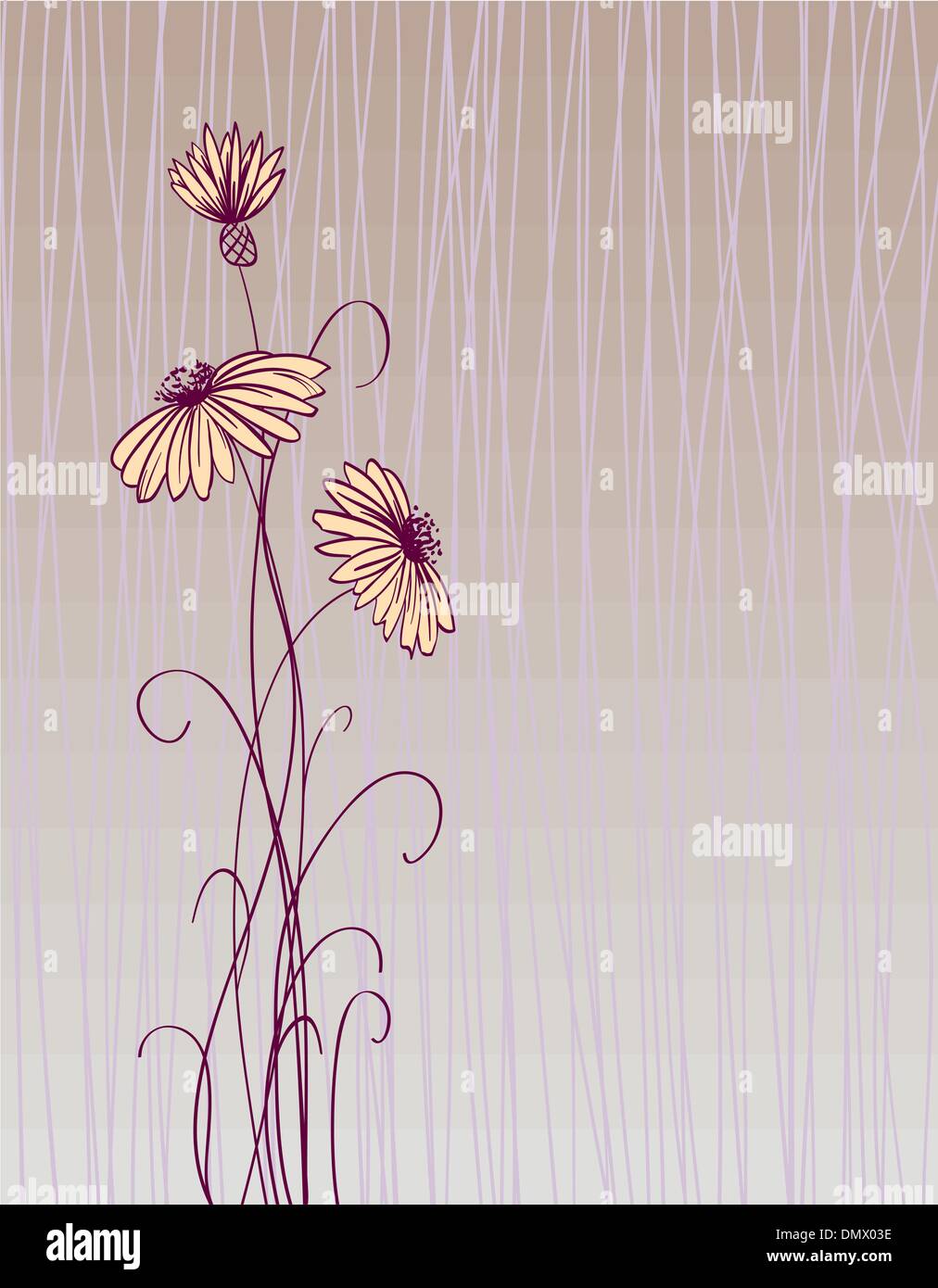 Floral design card outline hi-res stock photography and images - Alamy