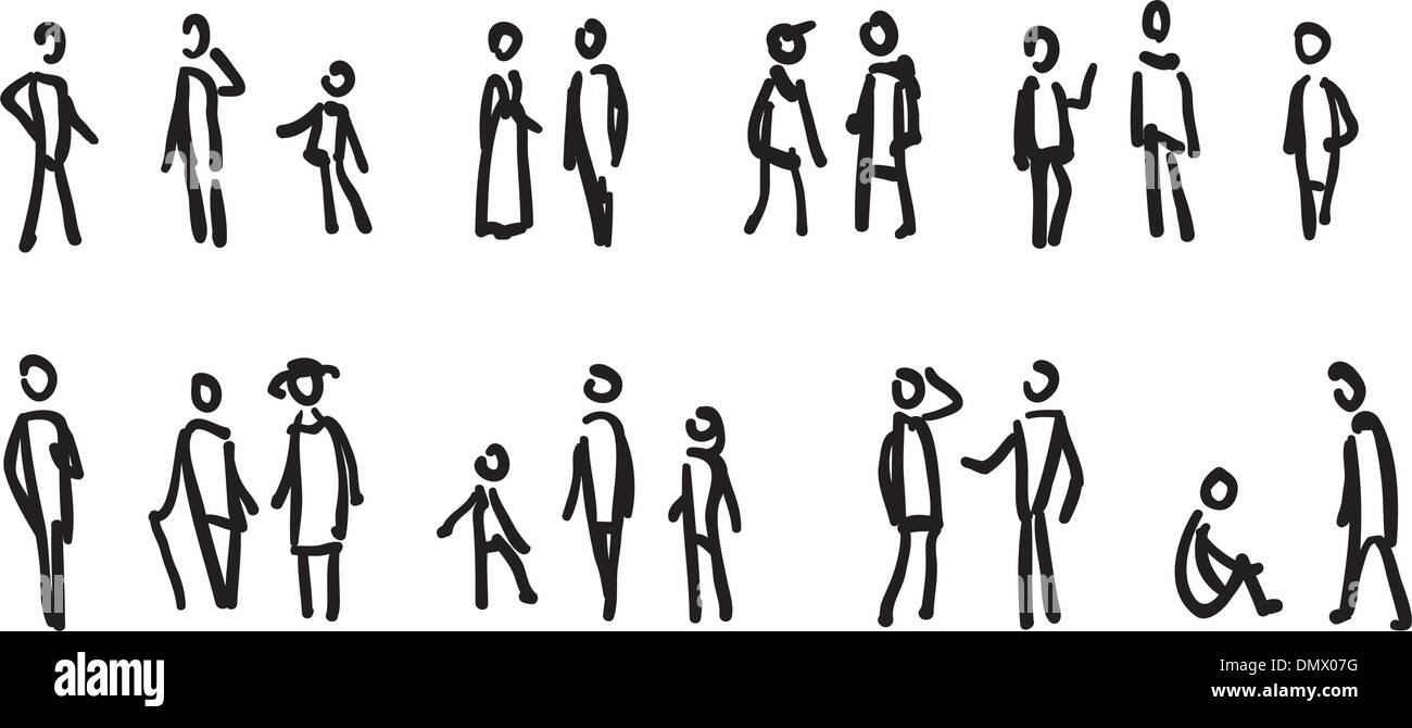 Sketch people hi-res stock photography and images - Alamy