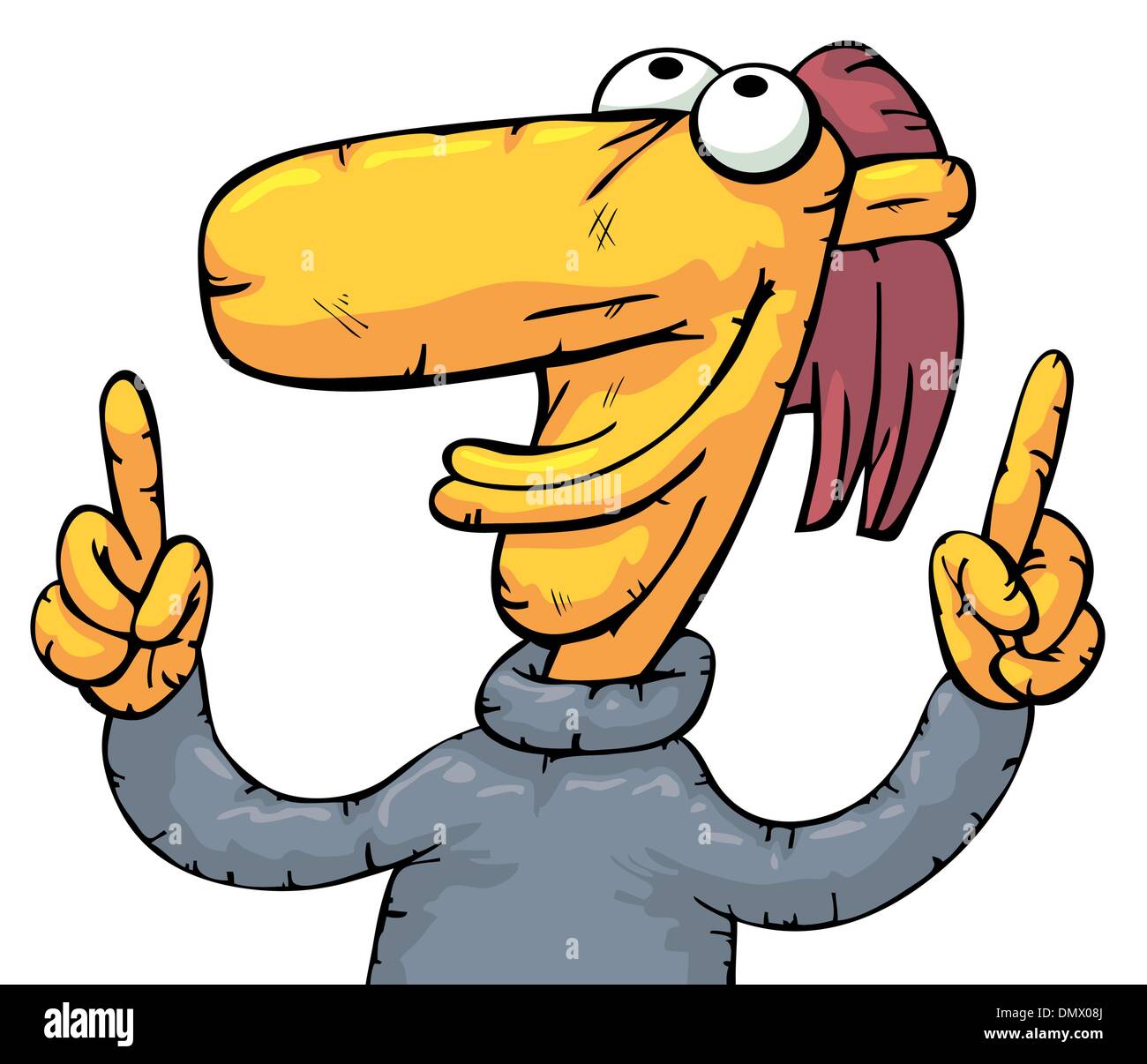 Happy man pointing up Stock Vector Image & Art - Alamy