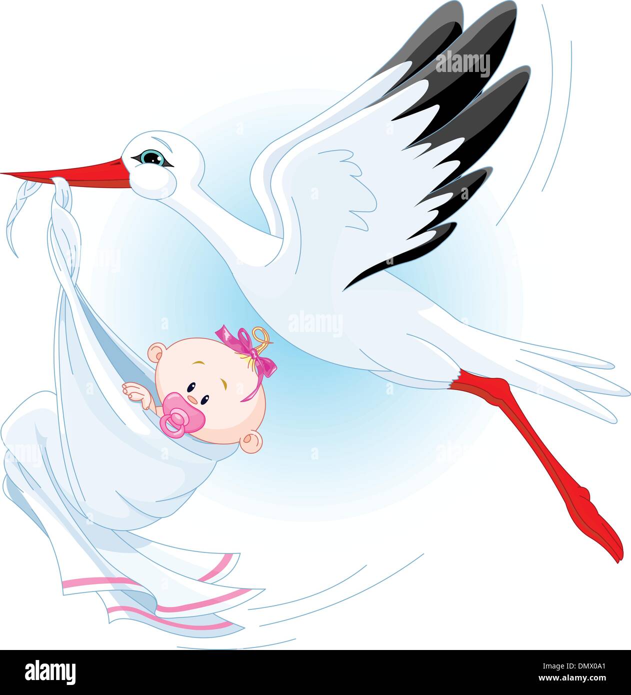 Stork with baby hi-res stock photography and images - Alamy
