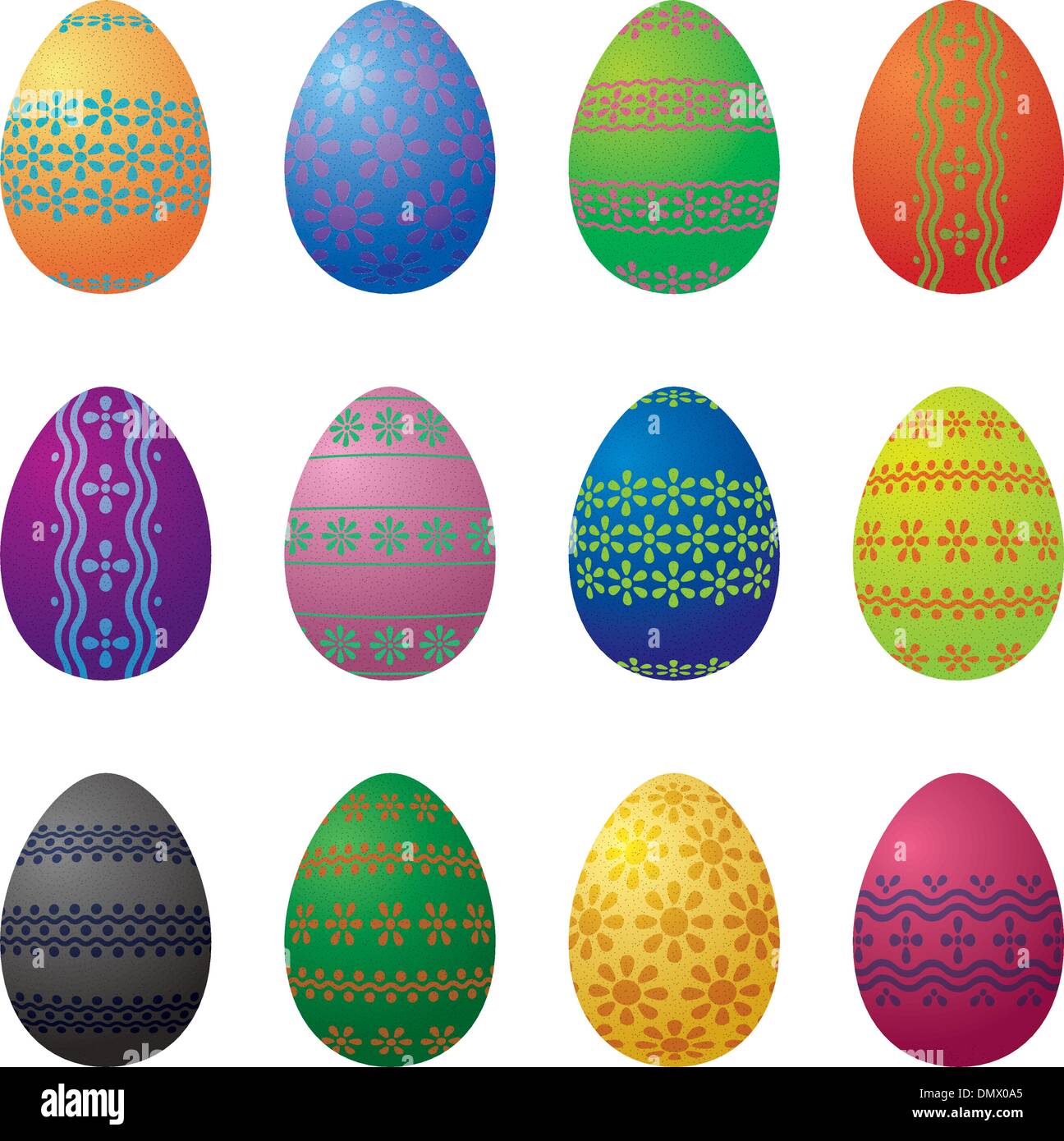 Three happy easter eggs Stock Vector Images - Alamy