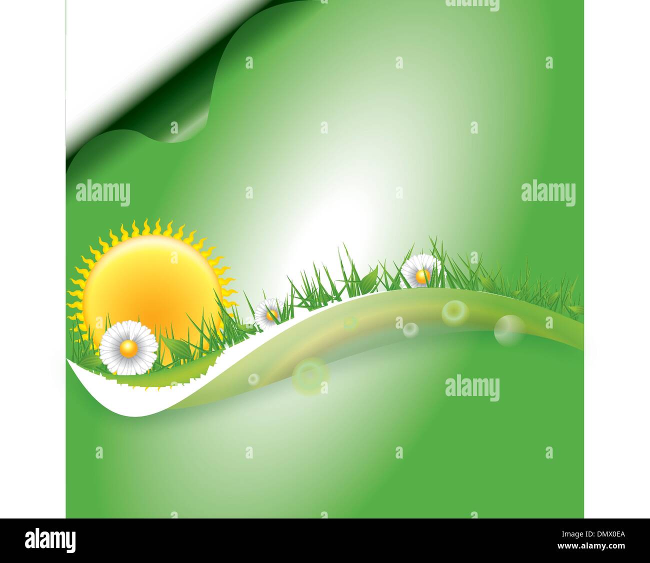 Spring field colorful background Stock Vector Images - Alamy